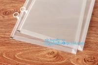 China Underwear Bra Packaging Bag With Slider Zipper Ring Holder, creative stationery pvc plastic bag with slider, slider zipp for sale