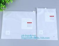 China Underwear Bra Packaging Bag With Slider Zipper Ring Holder, creative stationery pvc plastic bag with slider, slider zipp for sale