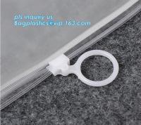 China Transparent Stationery Packaging Bags with Slider, PVC Plastic Zipper Bags For Bra Bikini Packaging, zipper slider closu for sale