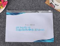 China Biodegradable eco-friendly slider k frosted EVA bag, PVC Wash Bag With Slider Zipper, Eco-friendly plastic puller for sale
