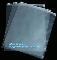 China slider k PVC cosmetic bag promotional custom printed plastic bag, Eco-friendly frosted clear pvc plastic garment b for sale