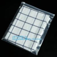 China slider k PVC cosmetic bag promotional custom printed plastic bag, Eco-friendly frosted clear pvc plastic garment b for sale