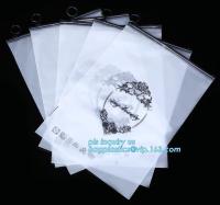 China slider k PVC cosmetic bag promotional custom printed plastic bag, Eco-friendly frosted clear pvc plastic garment b for sale