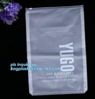 China slider k PVC cosmetic bag promotional custom printed plastic bag, Eco-friendly frosted clear pvc plastic garment b for sale