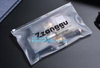 China frosted poly bag with slider for clothing packaging, Frosted plastic bag with slider, apparel packaging bag with k for sale