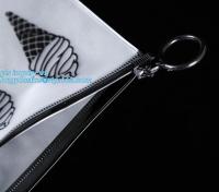 China frosted poly bag with slider for clothing packaging, Frosted plastic bag with slider, apparel packaging bag with k for sale