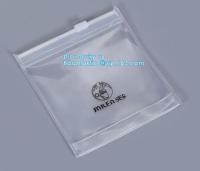 China pvc zipper lock slider bag/Resealable PVC Slider Zip Poly Bag, Flat Garment Zipper Packaging Slider Bag, CPE material zi for sale