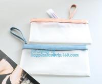 China Eco Friendly Silicone Cylinder Zipper Bag, pu book band with elastic band, student pecil bag, Multi-Purpose Clip-On Zipp for sale