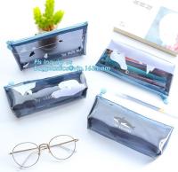China Recyclable Plastic Clear frotsed Matte Vinyl Slider k PVC Bag Packaging, slider zipper bag for garment packaging for sale