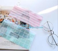 China slider zipper pvc pouch clear vinyl pvc k bag, OEM clear plastic zipper pouch/ clear vinyl slider zipper bag for sale
