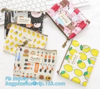 China pencil case students Simple canvas bag Stationery case large PU pencil bag, zipper pencil pouches bag School Stationery for sale