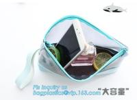 China plastic slider zipper PVC bag clear vinyl cosmetic bag, clear vinyl plastic zipper bags for packing/ side gusset bag for sale