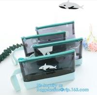 China plastic slider zipper PVC bag clear vinyl cosmetic bag, clear vinyl plastic zipper bags for packing/ side gusset bag for sale