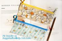 China slider zipper pvc pouch clear vinyl pvc k bag, water proof cosmetic vinyl PVC/EVA slider zipper plastic bags for sale