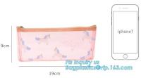 China Clear vinyl Drawstring Bag, plastic custom printed pencil case, silicone DIY pencil case for gift, polyester rubber plas for sale
