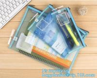 China plastic PVC file bag transparent mesh zipper bag waterproofing document bag, A4 A5 A6 transparent zipper file bag pvc me for sale