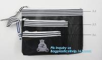 China Office A4 /A5 size pvc plastic mesh zipper file bag, B6 A5 B5 A4 transparent zipper closure document file folder bags for sale