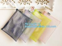 China Office A4 /A5 size pvc plastic mesh zipper file bag, B6 A5 B5 A4 transparent zipper closure document file folder bags for sale