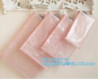 China Office A4 /A5 size pvc plastic mesh zipper file bag, B6 A5 B5 A4 transparent zipper closure document file folder bags for sale