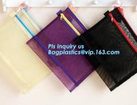 China Office A4 /A5 size pvc plastic mesh zipper file bag, B6 A5 B5 A4 transparent zipper closure document file folder bags for sale