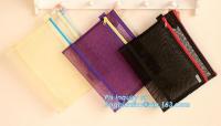 China Office Stationery Plastic Mesh A5 Black File Folders with Zipper, A4 Eco-friendly PVC Mesh Zipper Document Bag Plastic A for sale