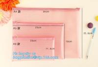 China Office Stationery Plastic Mesh A5 Black File Folders with Zipper, A4 Eco-friendly PVC Mesh Zipper Document Bag Plastic A for sale