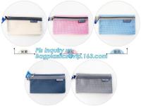 China promotional zipper bag mesh file bags organizer, eco-friendly PVC A4 mesh material case file document bag, Nylon mesh do for sale