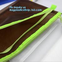 China zipper lock file document mesh bag, A6 transparent zipper mesh document file stationery bag, zip Lock File Bags Stationa for sale