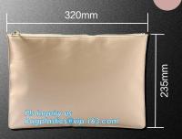 China Customized quality PU leather large capacity stationery bag for pen pouch, portable fashion office stationery bling glit for sale
