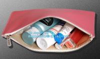 China Customized quality PU leather large capacity stationery bag for pen pouch, portable fashion office stationery bling glit for sale