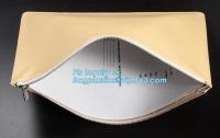 China Customized quality PU leather large capacity stationery bag for pen pouch, portable fashion office stationery bling glit for sale