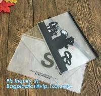 China zipper pouch clear vinyl pouch clear slider bags, slider zipper pvc pouch clear vinyl pvc k bags, hanger hole/pouc for sale