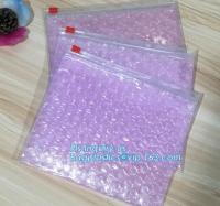 China Reclosable Reusable Packing Bubble Zipper bag, High Quality Reusable Packing Slider bubble bag, Reused Pink Bubble Zippe for sale