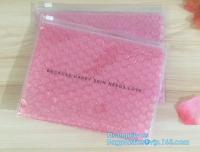 China Slider Zip Lock Bubble Bags Zip Padded Pouch, Envelopes Bubble Bag/ Slider Zip Lock Air Bubble Protection Bags for sale