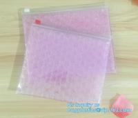 China Slider Zip Lock Bubble Bags Zip Padded Pouch, Envelopes Bubble Bag/ Slider Zip Lock Air Bubble Protection Bags for sale