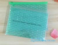 China Slider Zip Lock Bubble Bags Zip Padded Pouch, Envelopes Bubble Bag/ Slider Zip Lock Air Bubble Protection Bags for sale