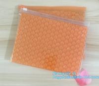 China Bubble k Bag, Low Price Poly Slider Bubble Bag, Reclosed Black Foil Bubble Zipper Bag, customized Slider bubble ba for sale