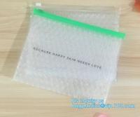 China Newest reusable air bubble stationery packaging bags envelope shock proof bag with slider zip lock for fragile articles for sale