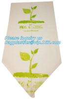 China Customized biodegradable compostable Drawstring garbage bag, compostable garbage bags on roll with drawstring, draw tape for sale