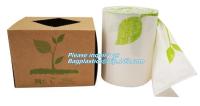 China Customized biodegradable compostable Drawstring garbage bag, compostable garbage bags on roll with drawstring, draw tape for sale