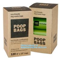 China Cornstarch made biodegradable compostable dog poop bags, biodegradable compostable plastic poop dog print bag for sale