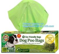 China Compostable Logo Printed Colorful Pet Dog Waste Poop Plastic Garbage Bag 100% Biodegradable, zero waste certified dog po for sale