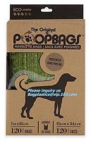 China Disposable PE dog poop bag with printing, Pet Compostable disposable biodegradable plastic garbage bag for sale