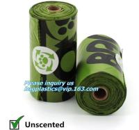 China Disposable PE dog poop bag with printing, Pet Compostable disposable biodegradable plastic garbage bag for sale