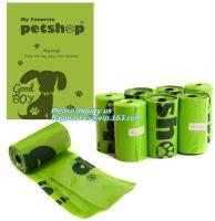 China eco-friendly & recycle compostable pet poop bag, epi compostable hdpe dog waste bags with bone dispenser, Compostable pl for sale