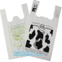 China Vest Carrier Plastic Biodegradable Shopping Bag with EN13432 Certificated, Vest Carrier Plastic Shopping Bags for sale