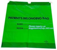 China biodegradable compostable eco friendly orn starch dry cleaning laundry bag, biodegradable plastic drawstring laundry bag for sale