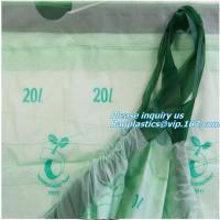 China biodegradable compostable eco friendly orn starch dry cleaning laundry bag, biodegradable plastic drawstring laundry bag for sale