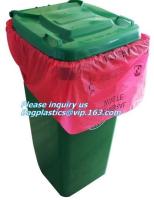 China biodegradable and compostable garbage bin liners, kitchen bin liner compostable flat trash bag on roll, bin liner in rol for sale