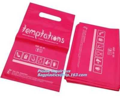 China 100% Compostable Carrier Plastic Biodegradable T-Shirt Bags With Logo, die cut handle cloth carrier shopping, shopper for sale